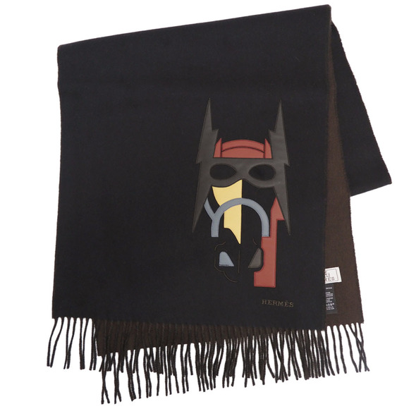 Hermes | Accessories | Hermes Hermes Cashmere Muffler Super H Leather ...